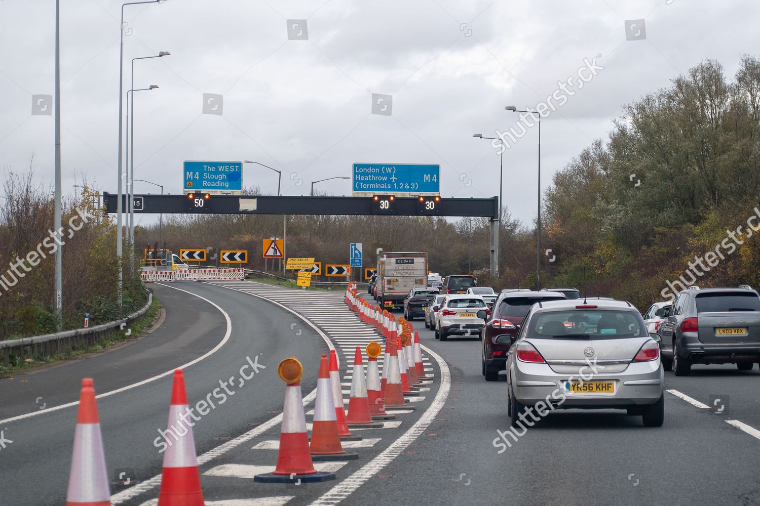 Traffic Queueing On M25 Junction 15 Editorial Stock Photo - Stock Image ...