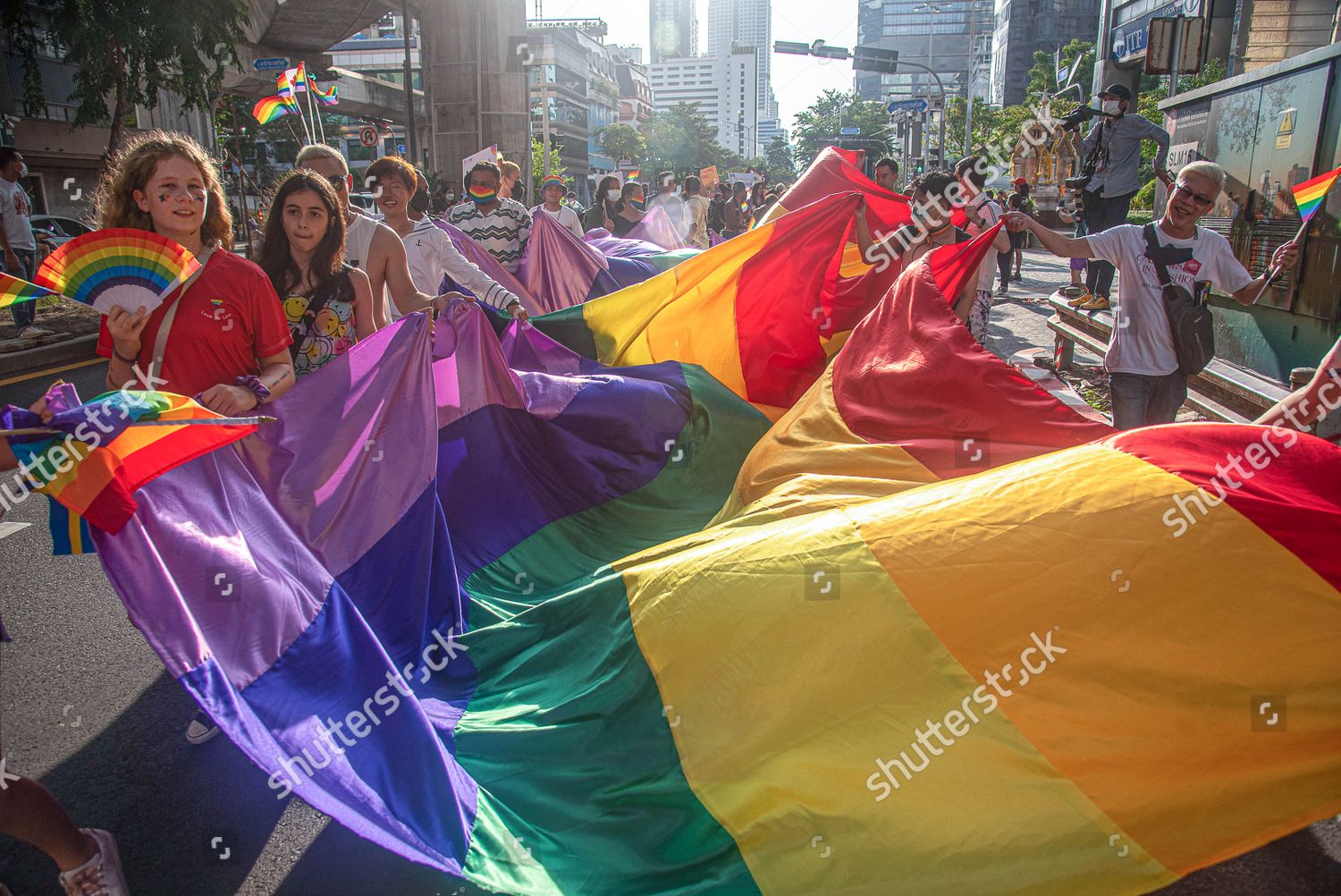 People Seen Marching On Road During Editorial Stock Photo - Stock Image ...