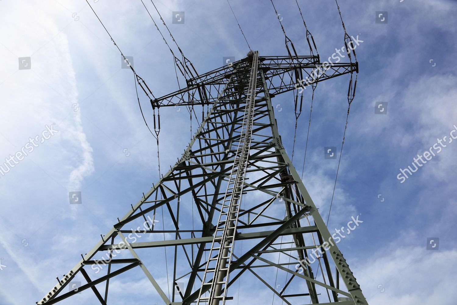 Highvoltage Pylon Service Ladder Editorial Stock Photo - Stock Image ...