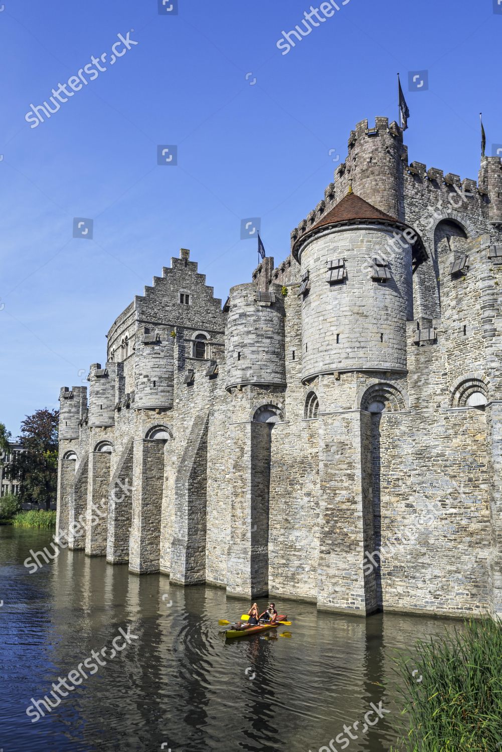 Medieval Gravensteen Castle Counts Historic City Editorial Stock Photo ...