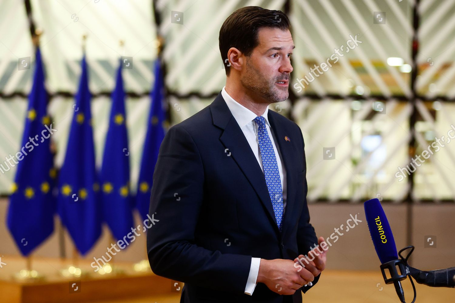 Swedish Trade Minister Johan Forssell Speaks Editorial Stock Photo ...