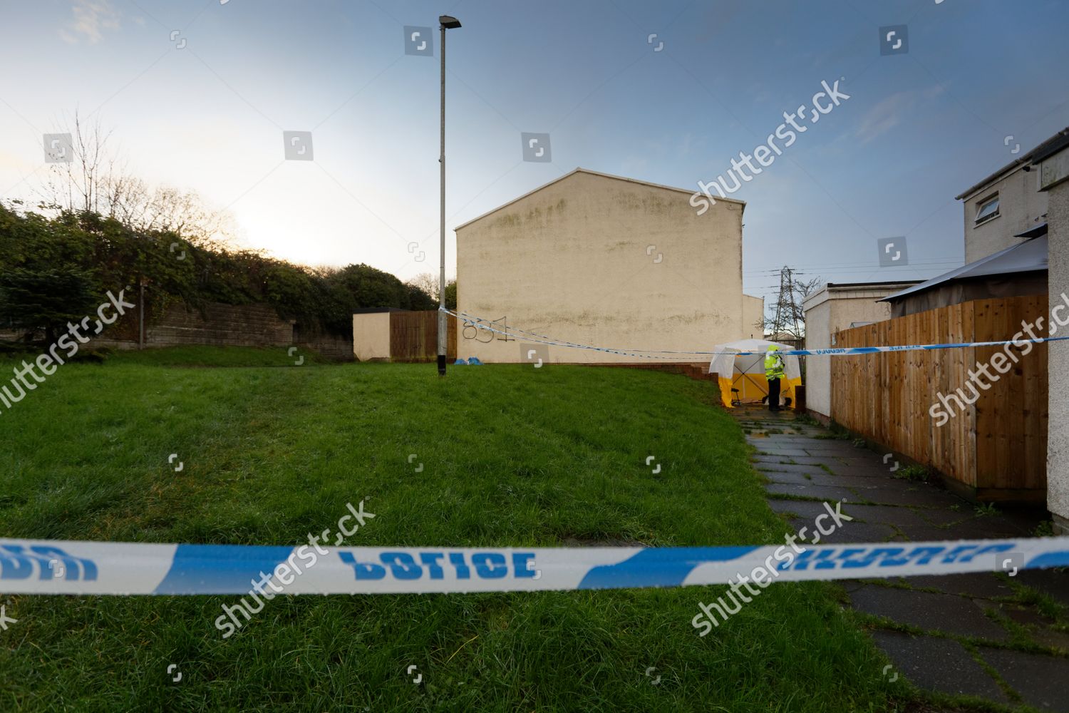 Cordoned Off Area Behind House Where Editorial Stock Photo - Stock ...