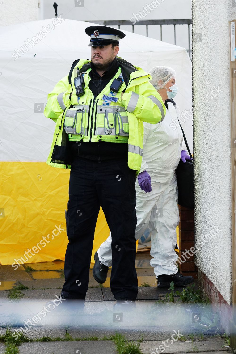 Police Forensics Officer Enters House Where Editorial Stock Photo ...