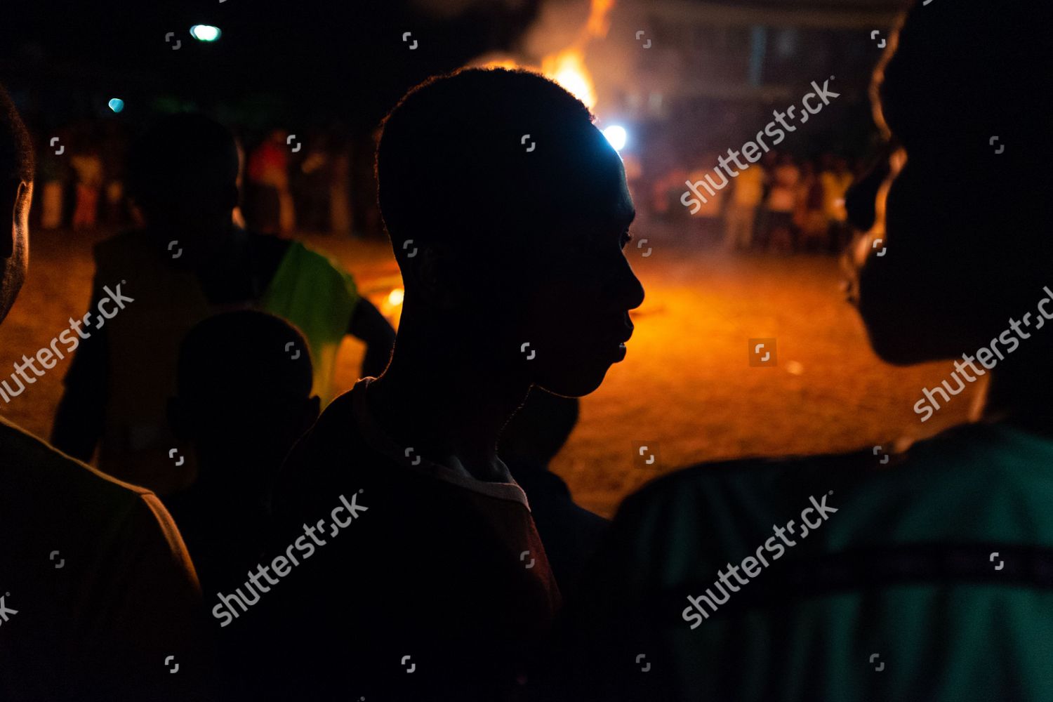 Gang Young People Set Fire Garbage Editorial Stock Photo - Stock Image ...