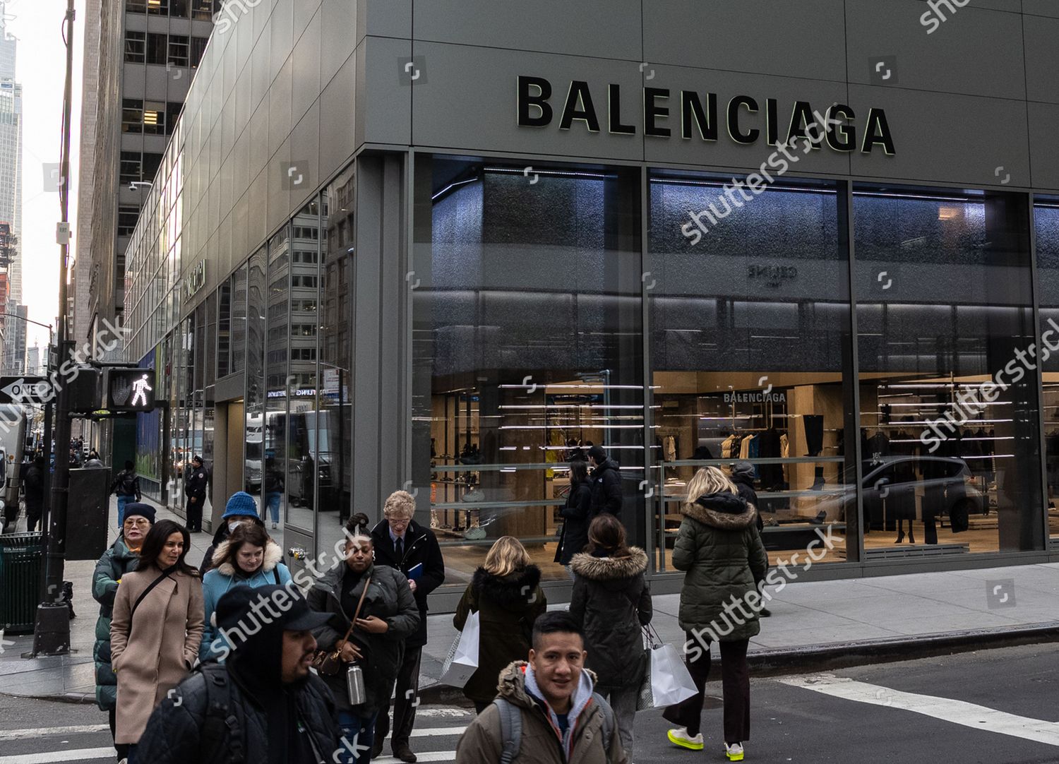 Pedestrians Walk Past Balenciaga Flagship Store Editorial Stock Photo ...