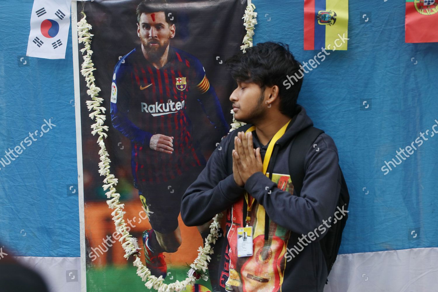 Fans Argentina Football Team Praying Front Editorial Stock Photo ...