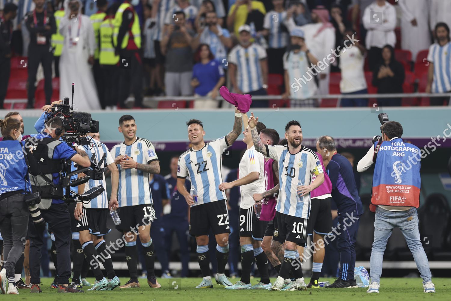 Lionel Messi Front R Argentina Celebrates Editorial Stock Photo - Stock ...