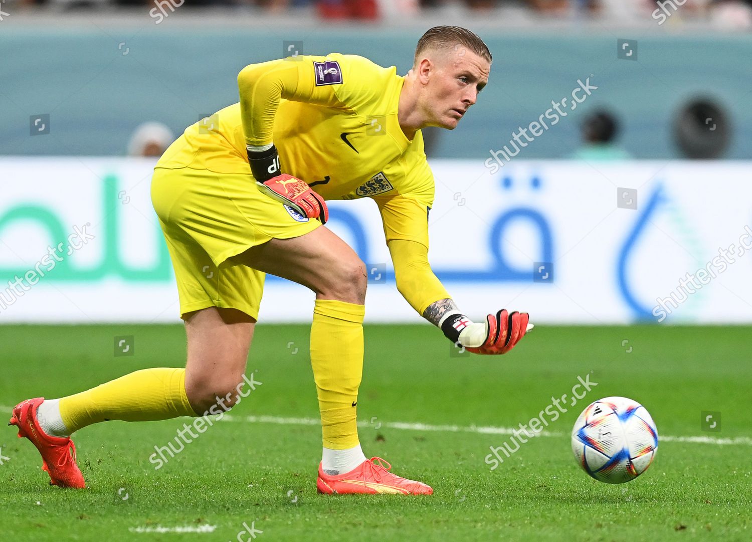 England Goalkeeper Jordan Pickford Action During Editorial Stock Photo ...
