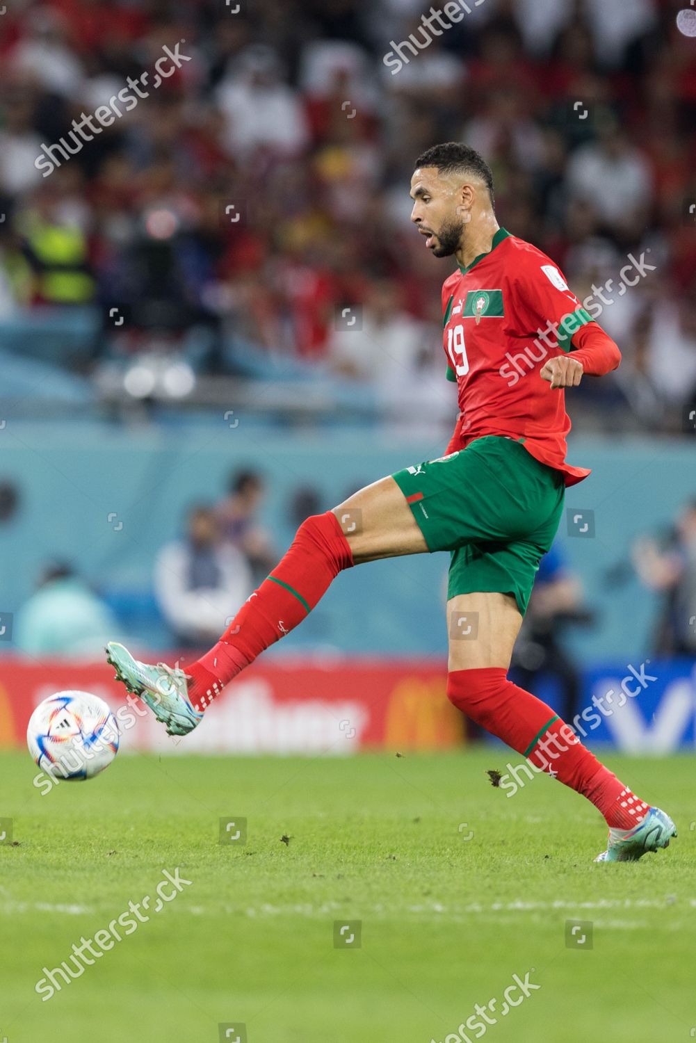 Youssef Ennesyri During World Cup Match Editorial Stock Photo - Stock ...