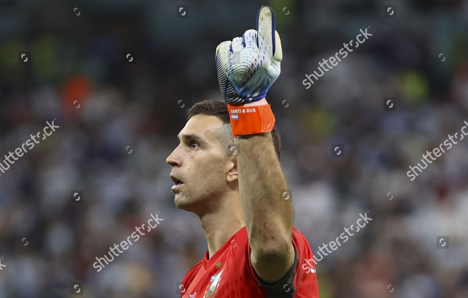 Goalkeeper Emiliano Martinez Argentina Celebrates Saving Editorial ...