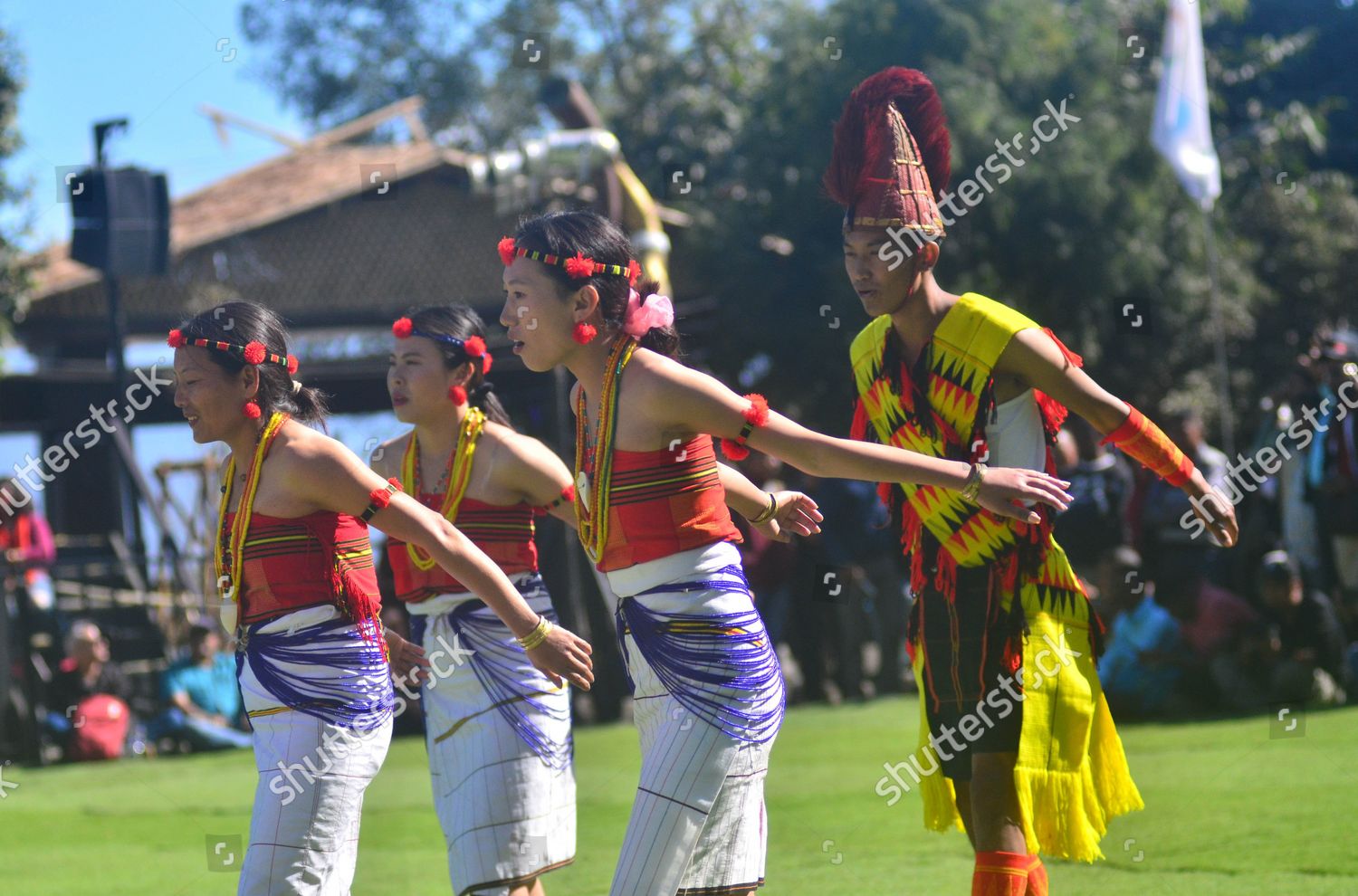 Naga Tribesman Pochury Tribe Performs Folk Editorial Stock Photo ...