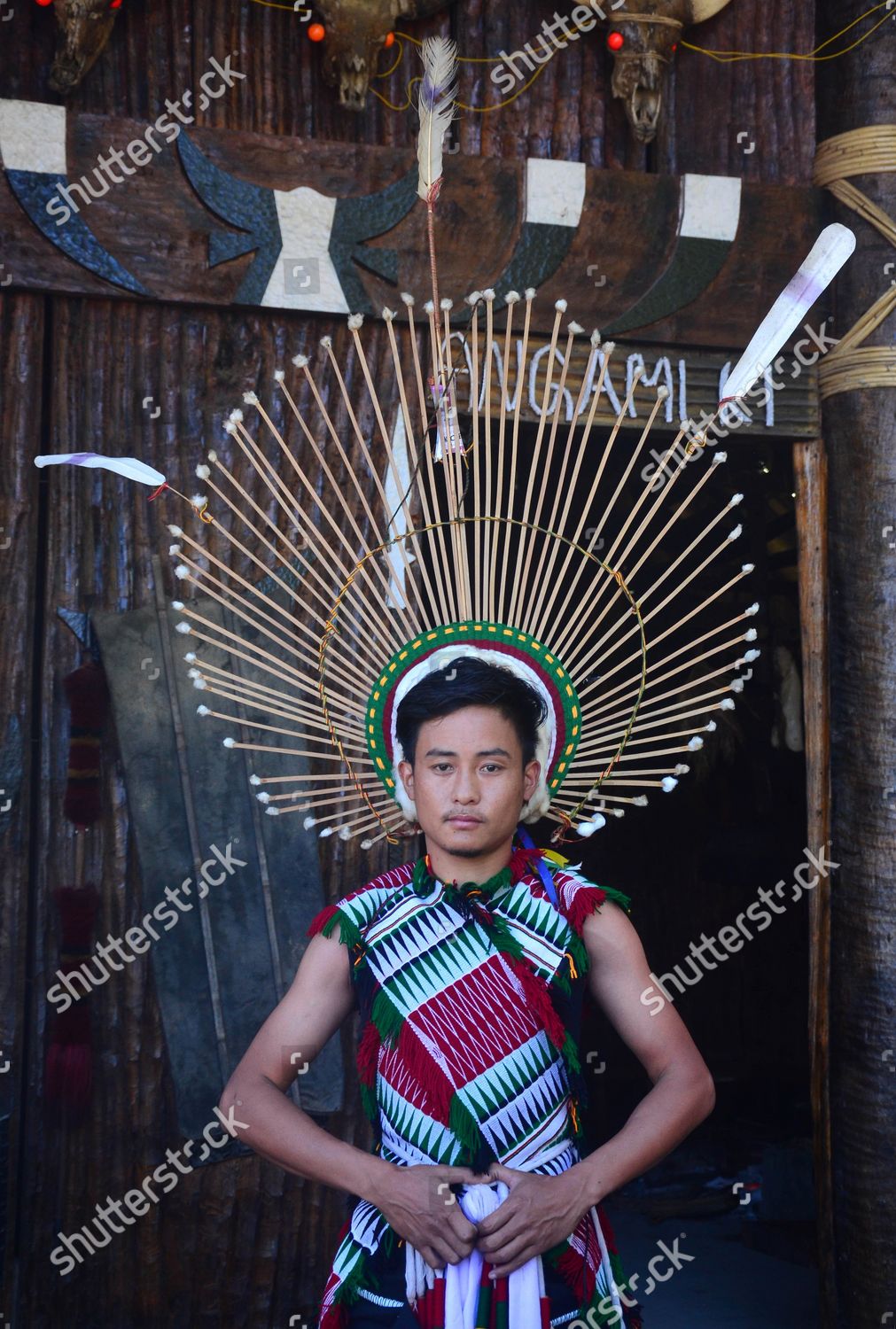 Naga Tribesman Angami Tribe Poses On Editorial Stock Photo - Stock Image | Shutterstock