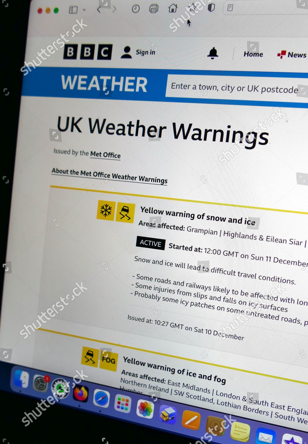 Official Bbc Weather Website Telling Users Editorial Stock Photo ...