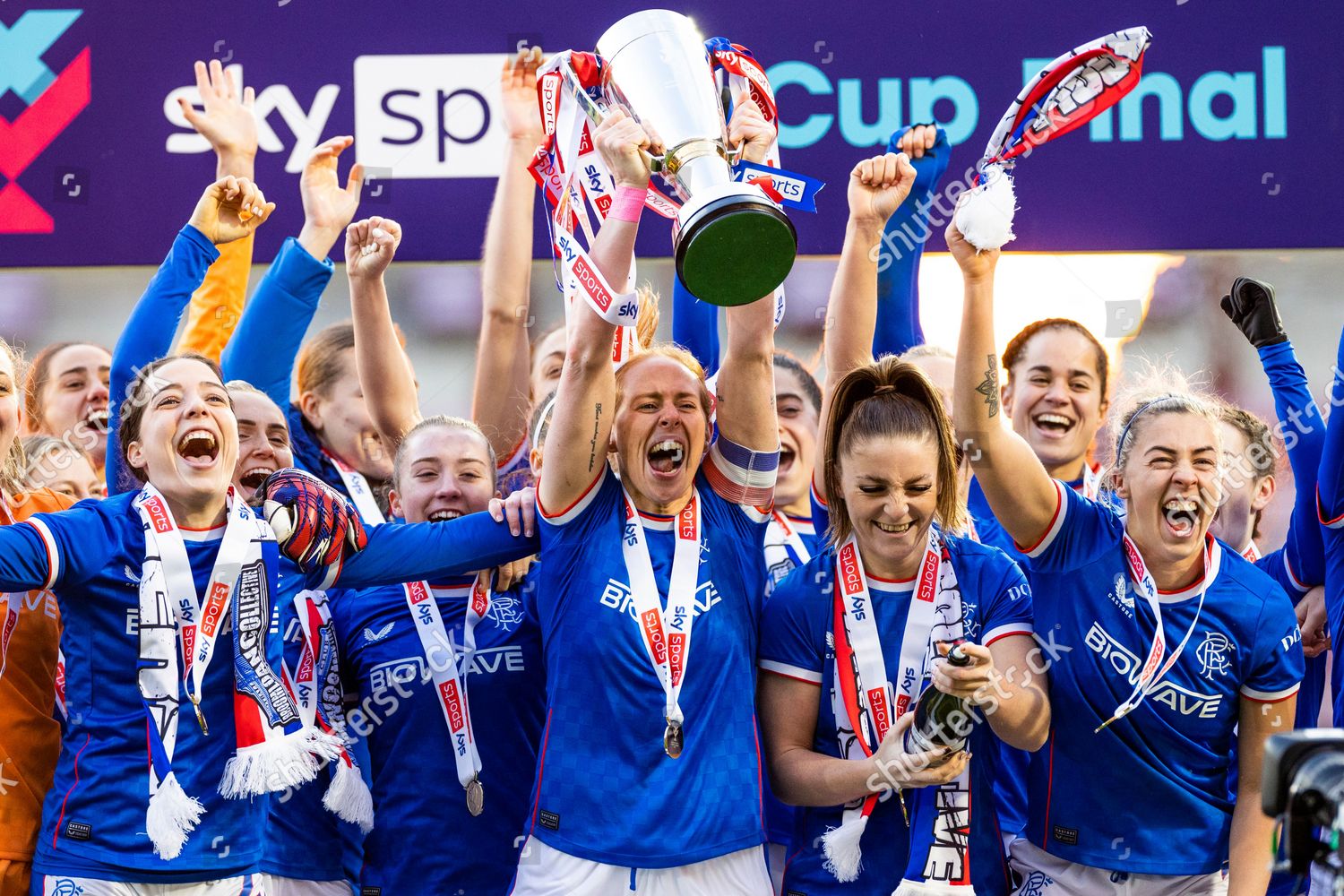 Rangers Captain Kathryn Hill Lifts Sky Editorial Stock Photo - Stock ...