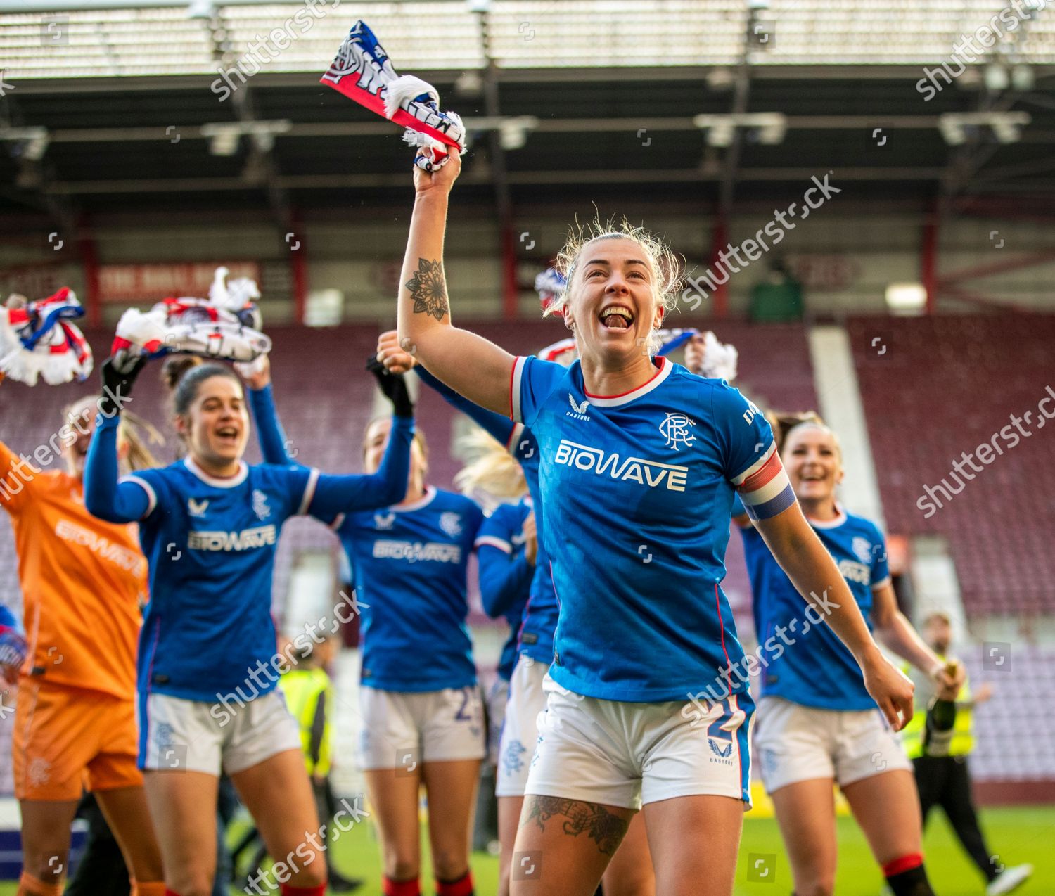 Nicola Docherty Rangers Celebrates Her Team Editorial Stock Photo ...