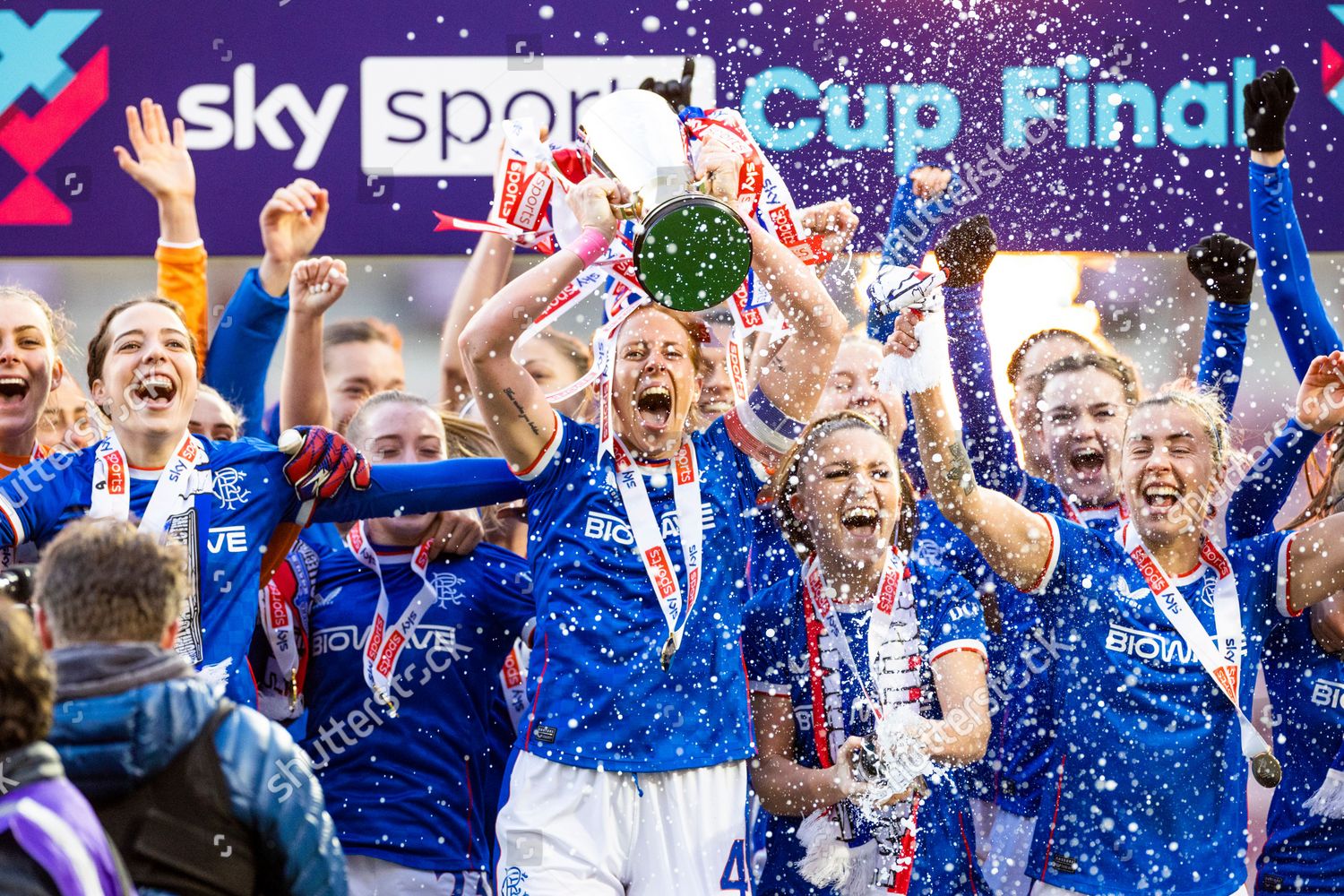 Rangers Captain Kathryn Hill Lifts Sky Editorial Stock Photo - Stock ...