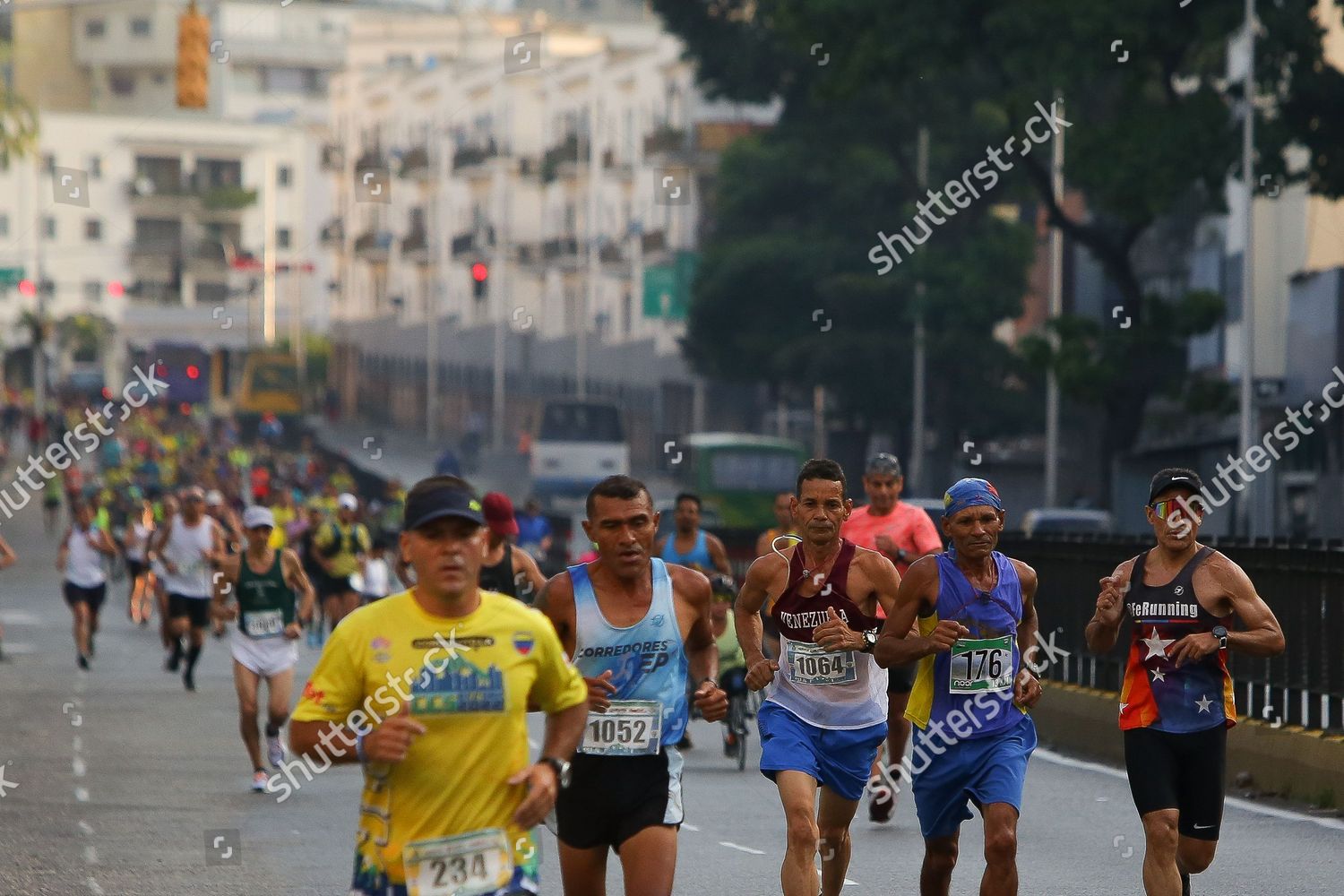Runners Participating Caracas Marathon Caracas Venezuela Editorial ...
