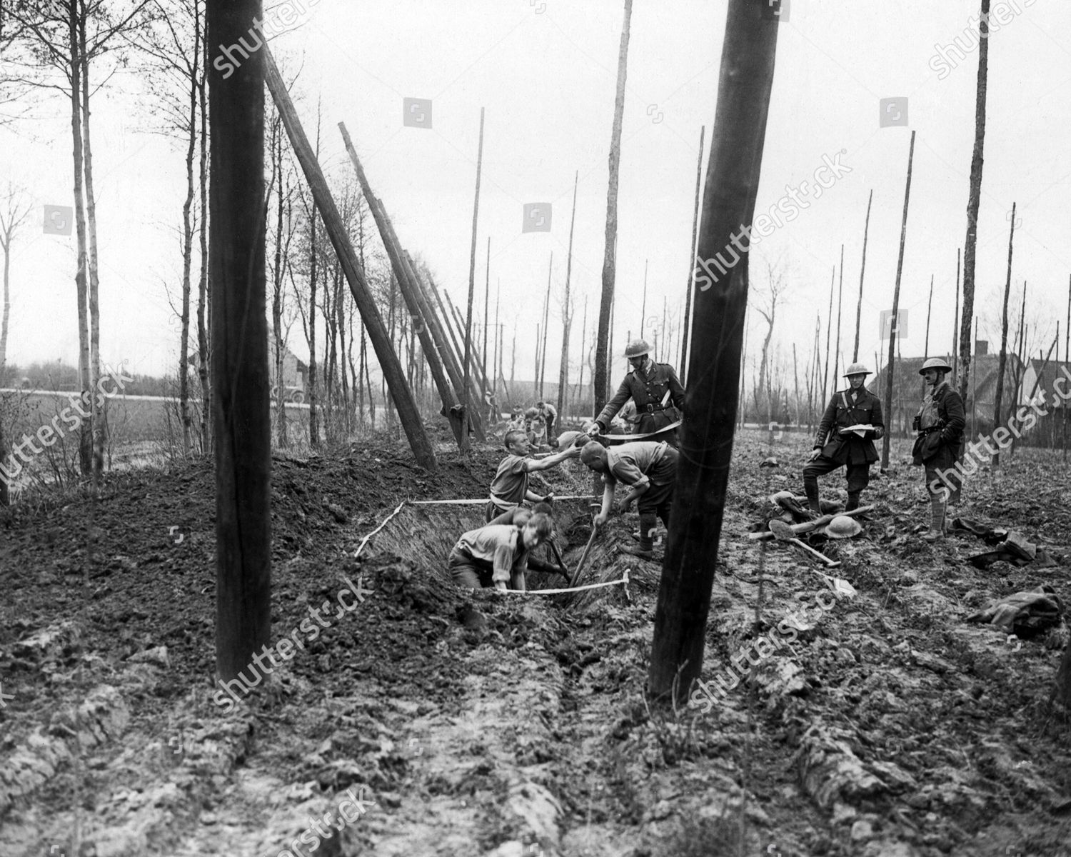 British Troops Digging Trenches Hop Field Editorial Stock Photo - Stock ...