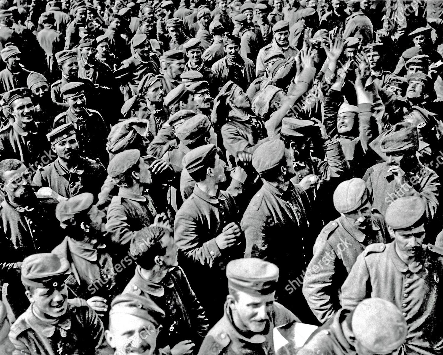 Large Crowd German Prisoners War On Editorial Stock Photo - Stock Image ...