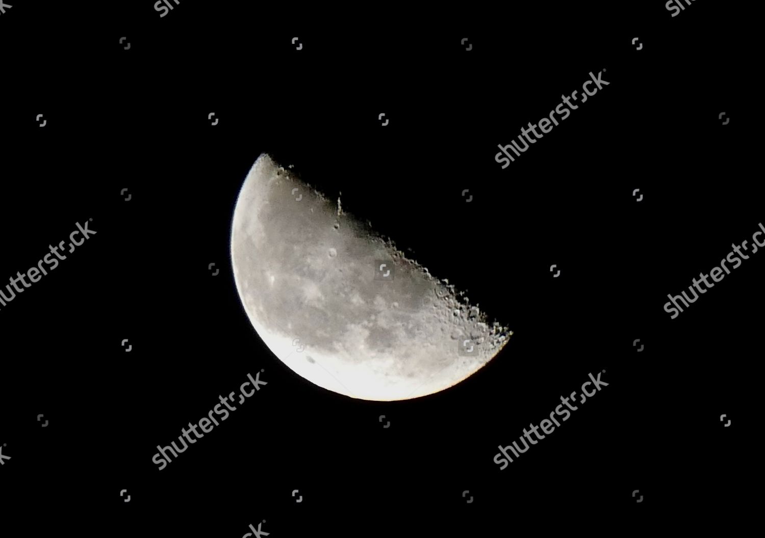 Third Quarter Moons Craters Visible Freezing Editorial Stock Photo - Stock Image | Shutterstock