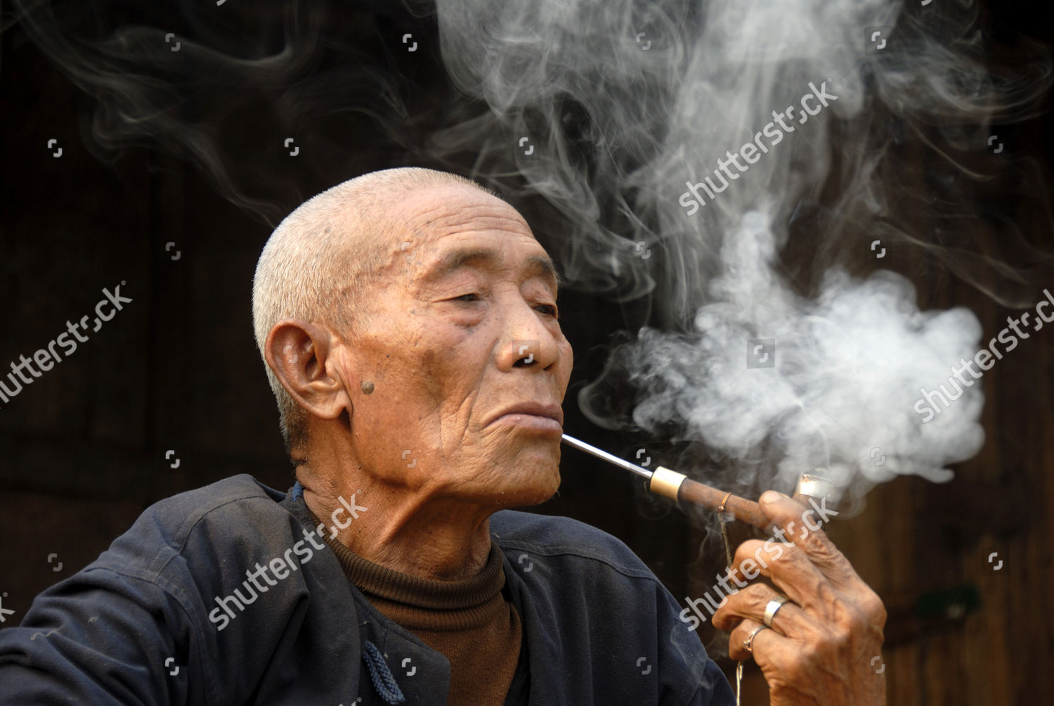 Male Smoker Portrait Indulgence Old Man Editorial Stock Photo - Stock ...