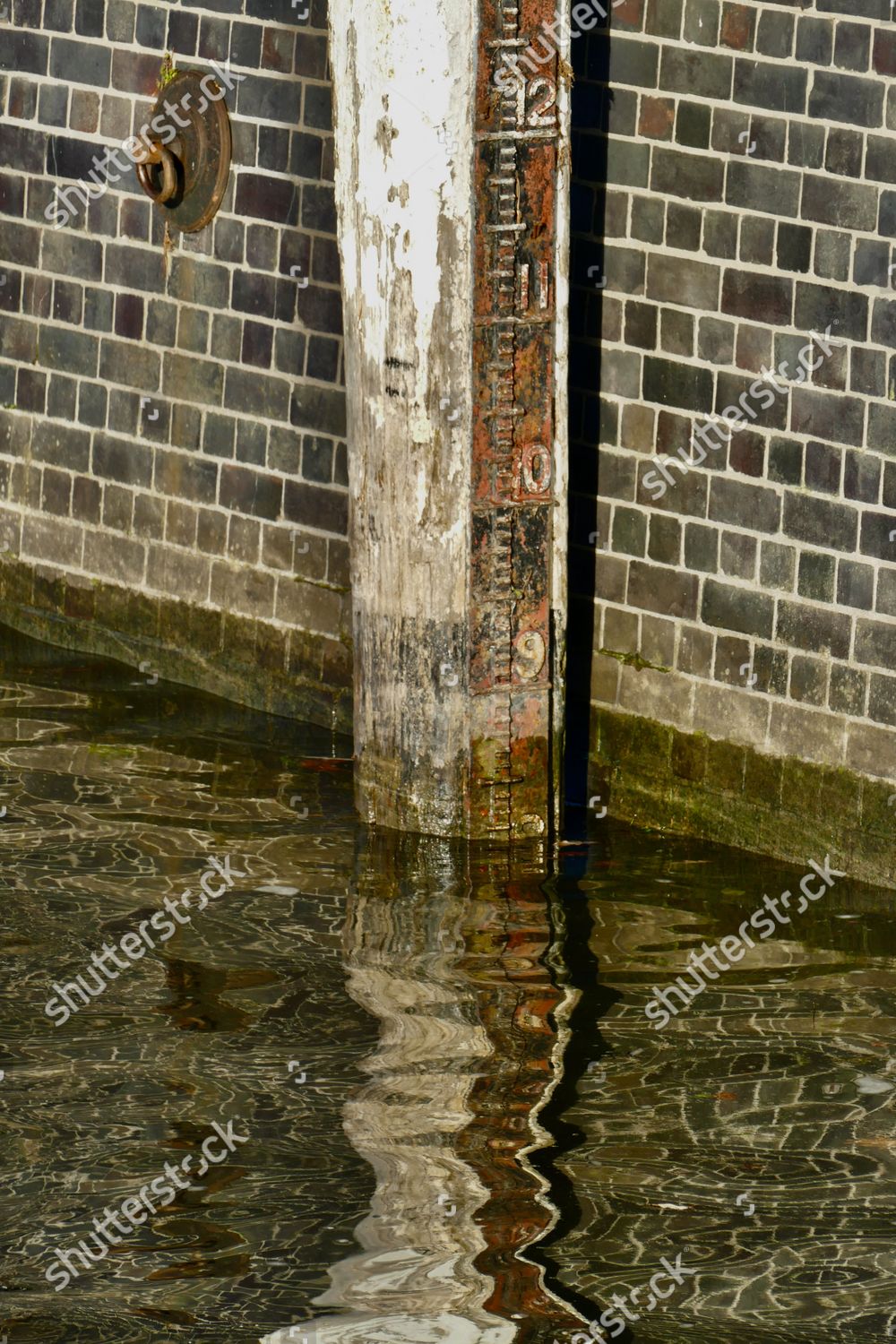 River Level Marker Marsh Lock Salmon Editorial Stock Photo - Stock ...