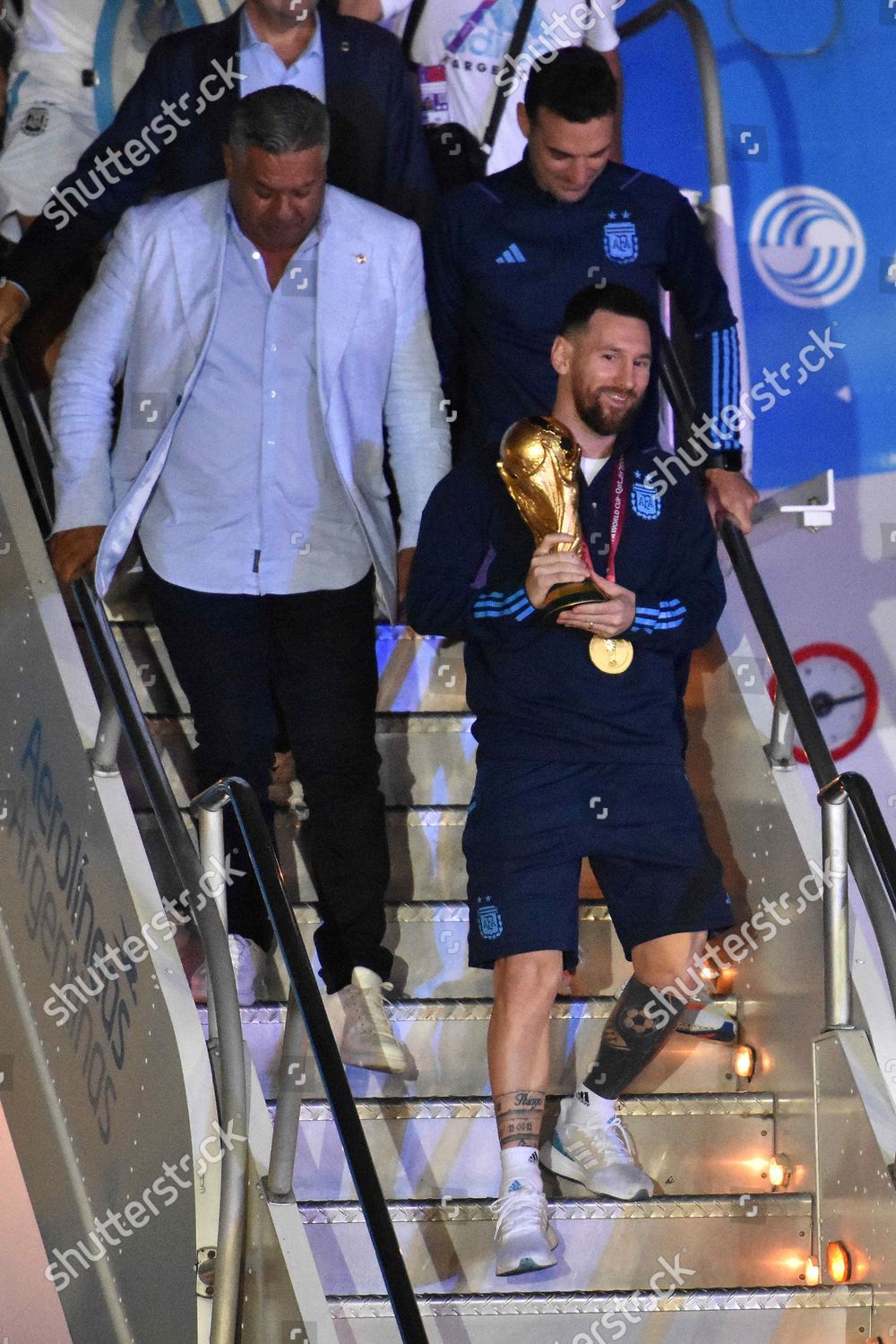 Argentinas Lionel Messi Front Holds Fifa Editorial Stock Photo - Stock ...