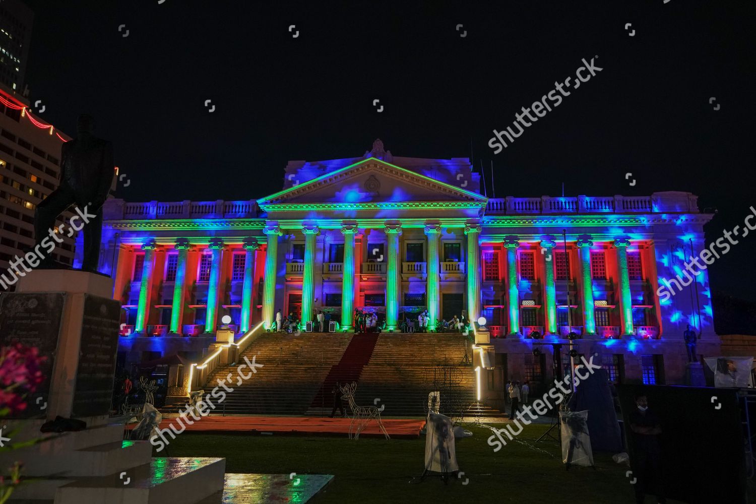Night View Presidents Secretariat Building Colombo Editorial Stock ...