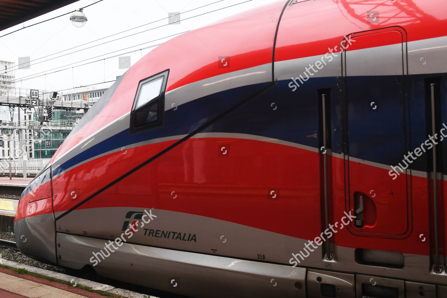 Frecciarossa Trenitalia Italian Highspeed Train Departing Editorial ...
