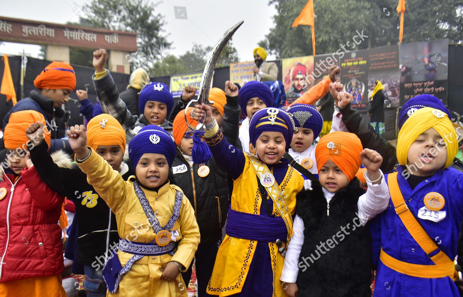 Children Participate During Turban Tying Competition Editorial Stock ...