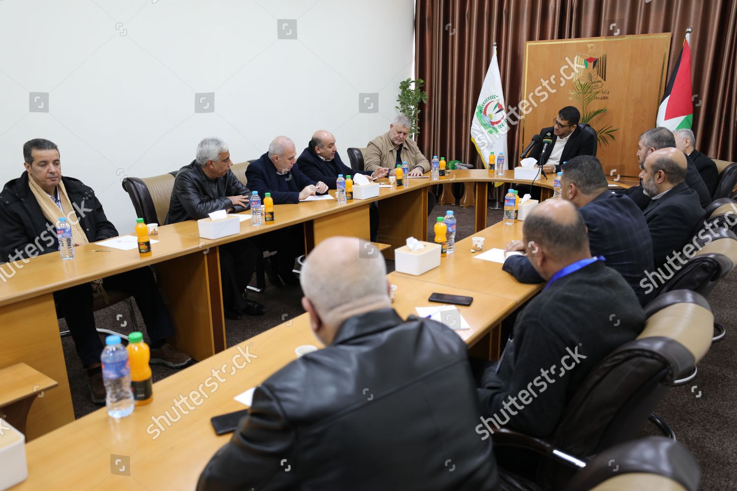 Delegation Palestinian Factions Visits Ministry Health Editorial Stock ...