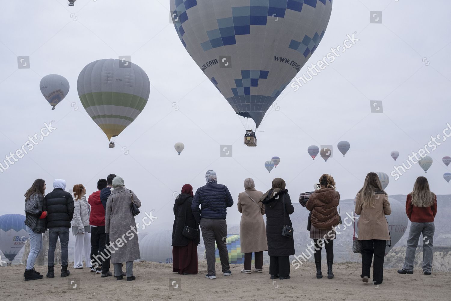 People Watch Balloons Rising Into Air Editorial Stock Photo - Stock ...