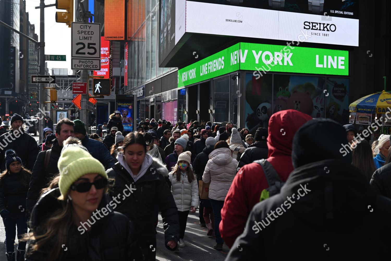 People Walk Times Square Editorial Stock Photo - Stock Image | Shutterstock