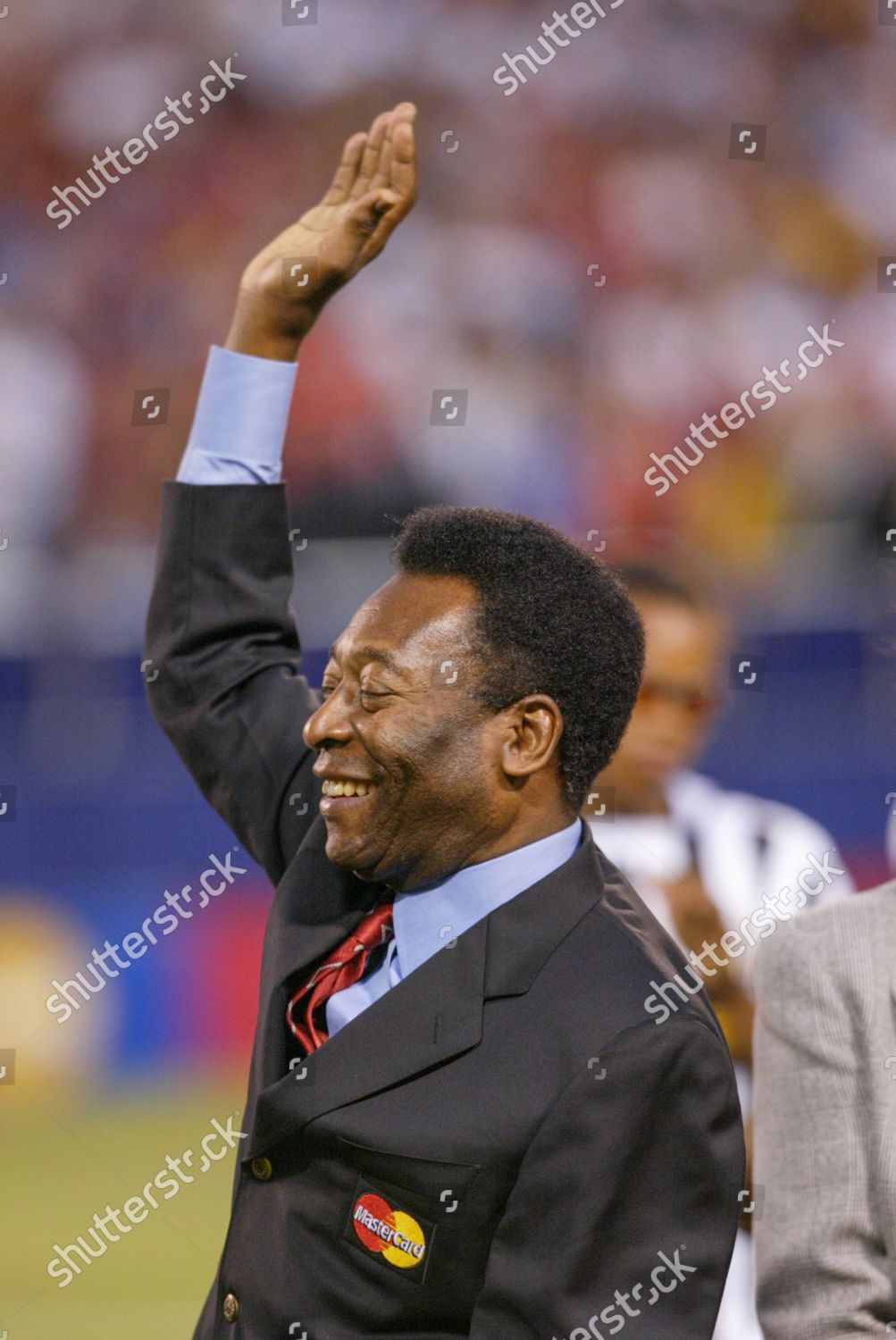 Brazilian Football Player Pele Waves Fans Editorial Stock Photo - Stock ...