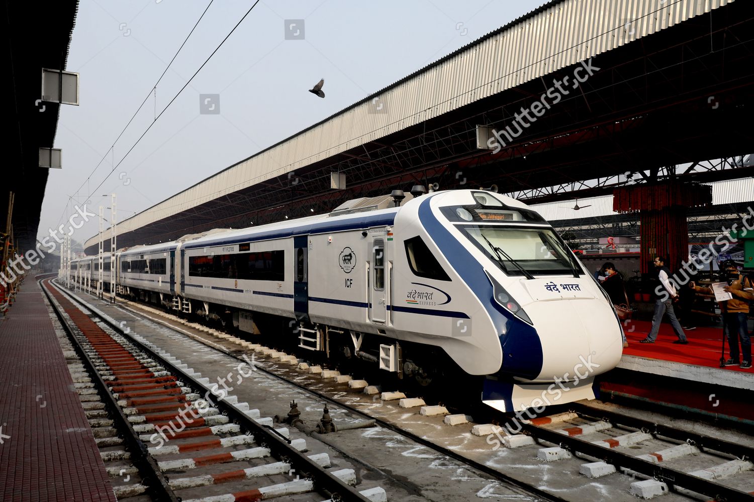 New Vande Bharat Express Train Stands Editorial Stock Photo - Stock ...
