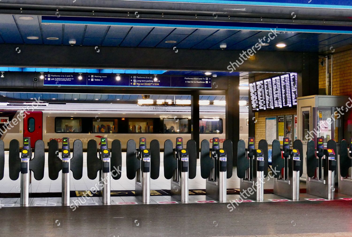 Empty Station Entrance Barriers Prior Next Editorial Stock Photo ...