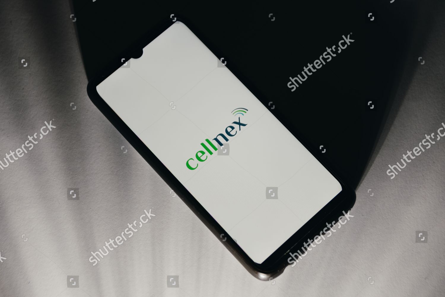 This Photo Illustration Cellnex Logo Displayed Editorial Stock Photo ...