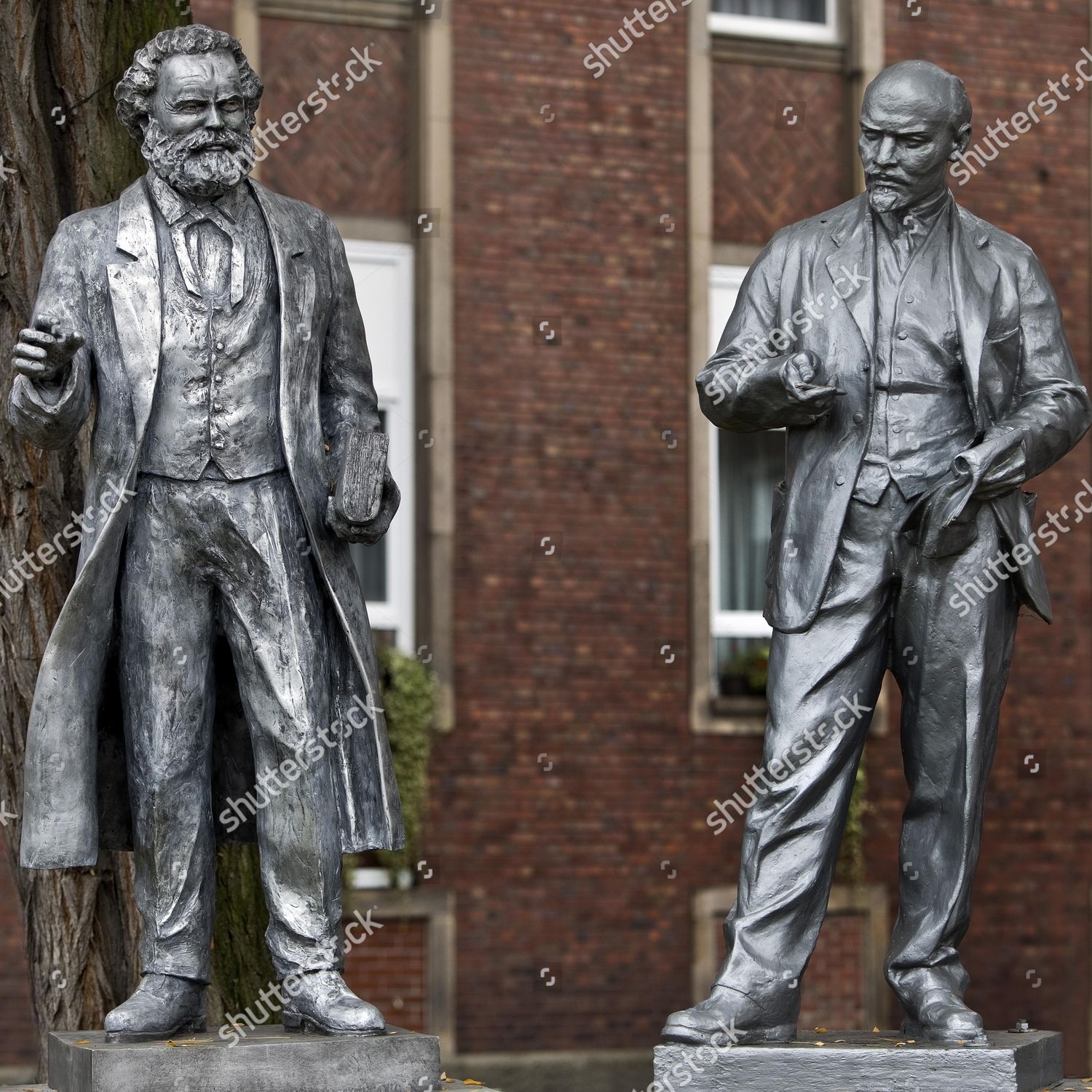 Statues Karl Marx Vladimir Ilyich Lenin Editorial Stock Photo - Stock ...