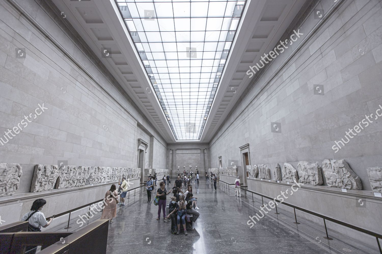 Visitors Admire Parthenon Marbles Inside Parthenon Editorial Stock ...