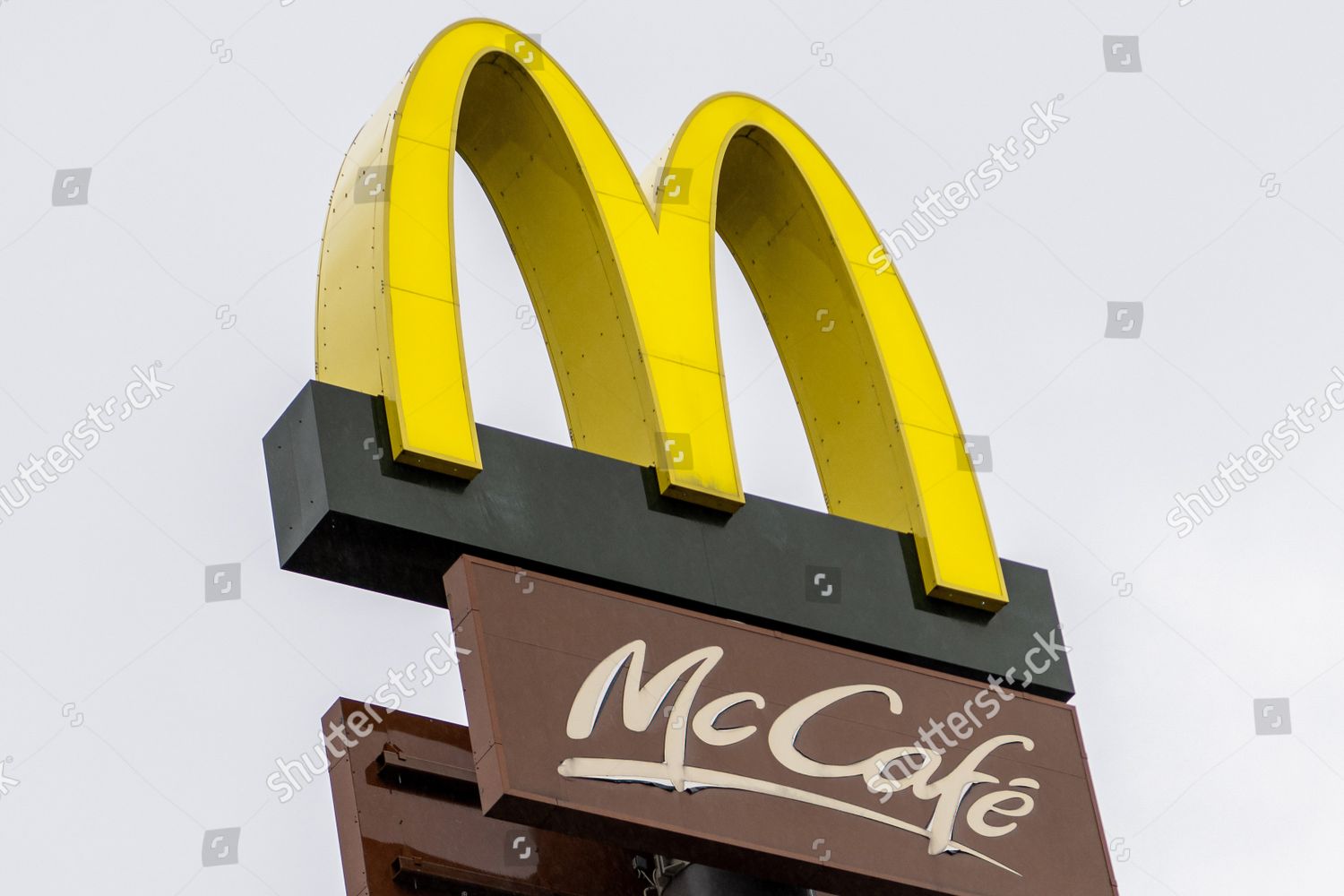 Mcdonalds Mccafe Logos Seen Fast Food Editorial Stock Photo - Stock ...