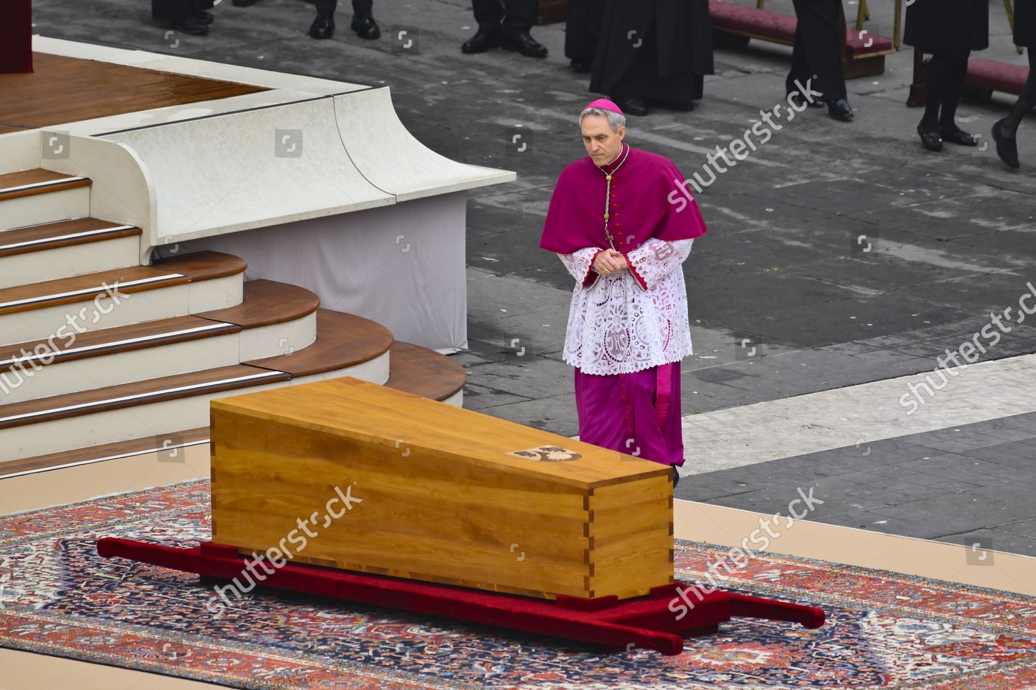 Archbishop Georg Gaenswein During Funeral Mass Editorial Stock Photo ...