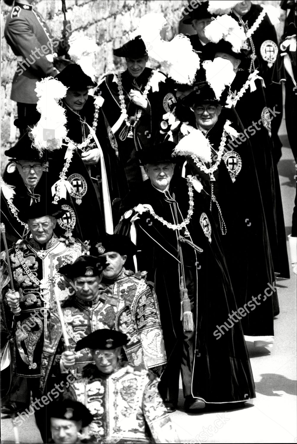 Garter Procession Windsor 1988 Queen Walking Editorial Stock Photo ...