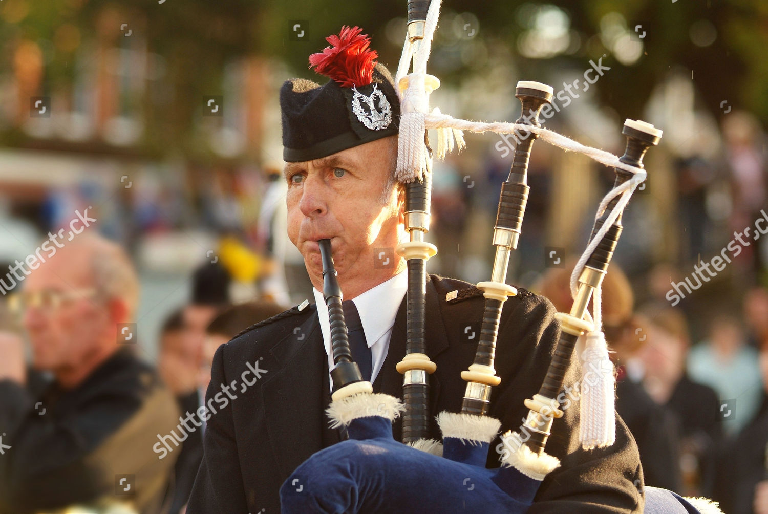 Serious Looking Pipe Major Plays Bagpipes Editorial Stock Photo - Stock ...