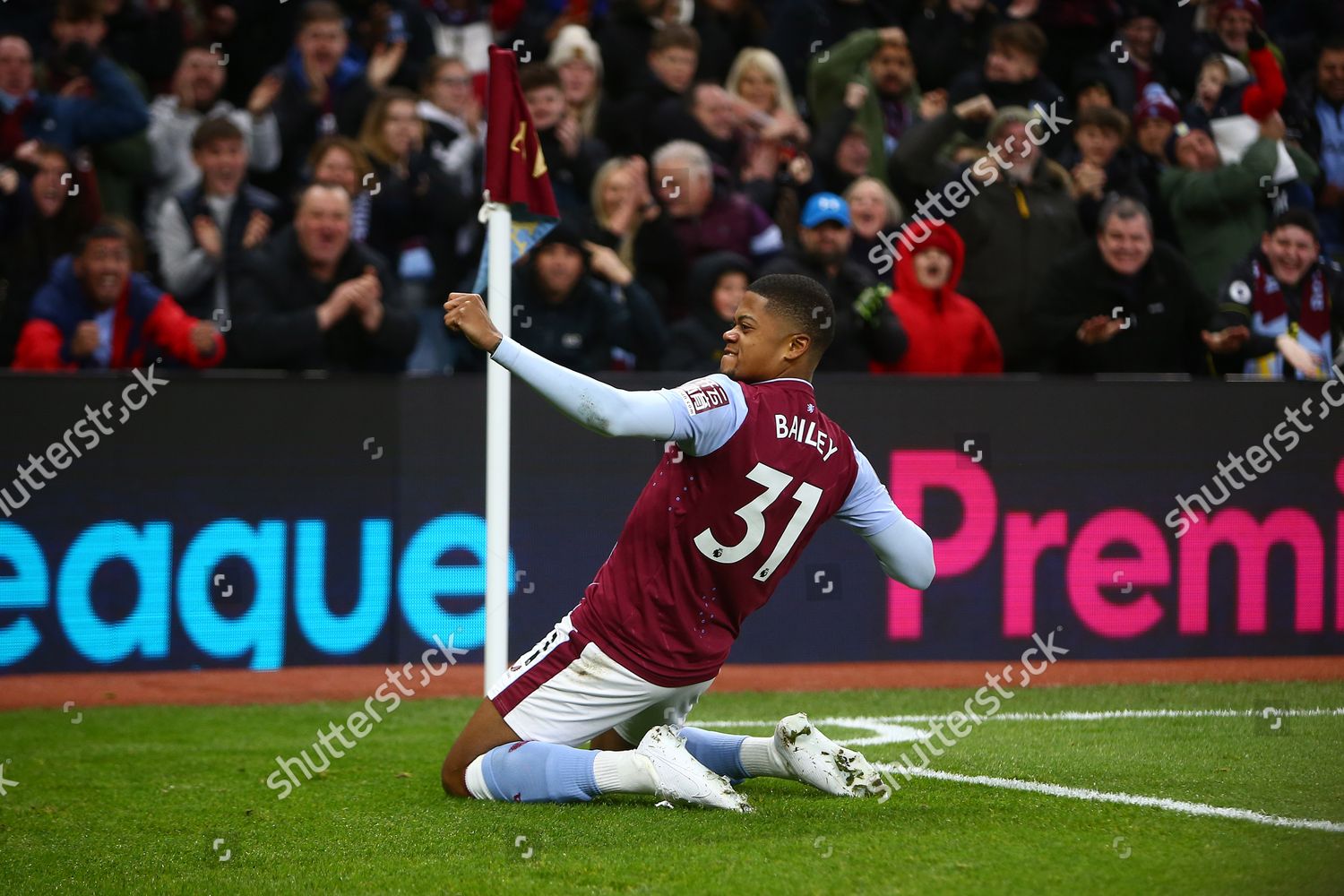 Leon Bailey Aston Villa Celebrates Scoring Editorial Stock Photo ...