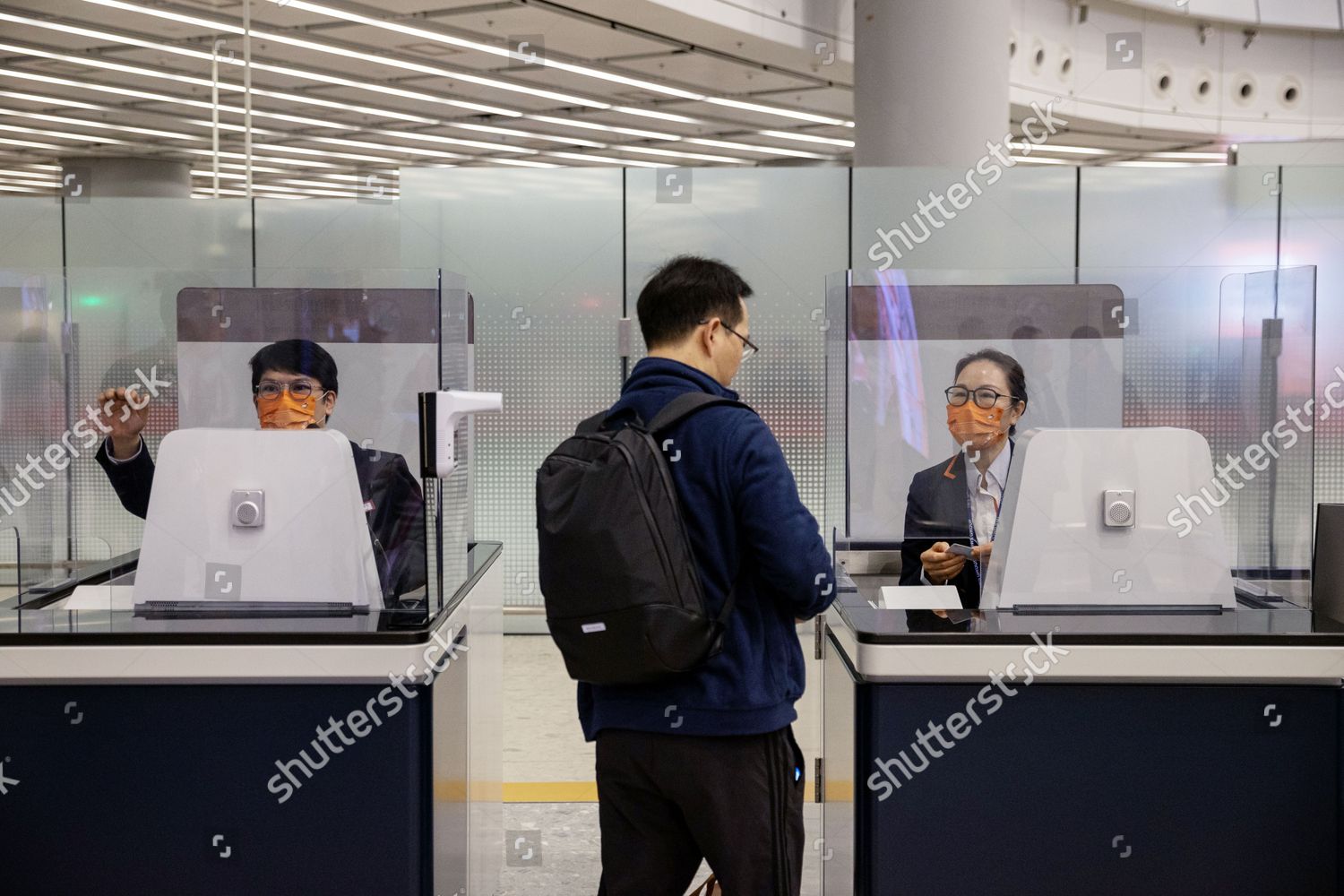 Passenger Goes Through Ticket Security Checks Editorial Stock Photo ...