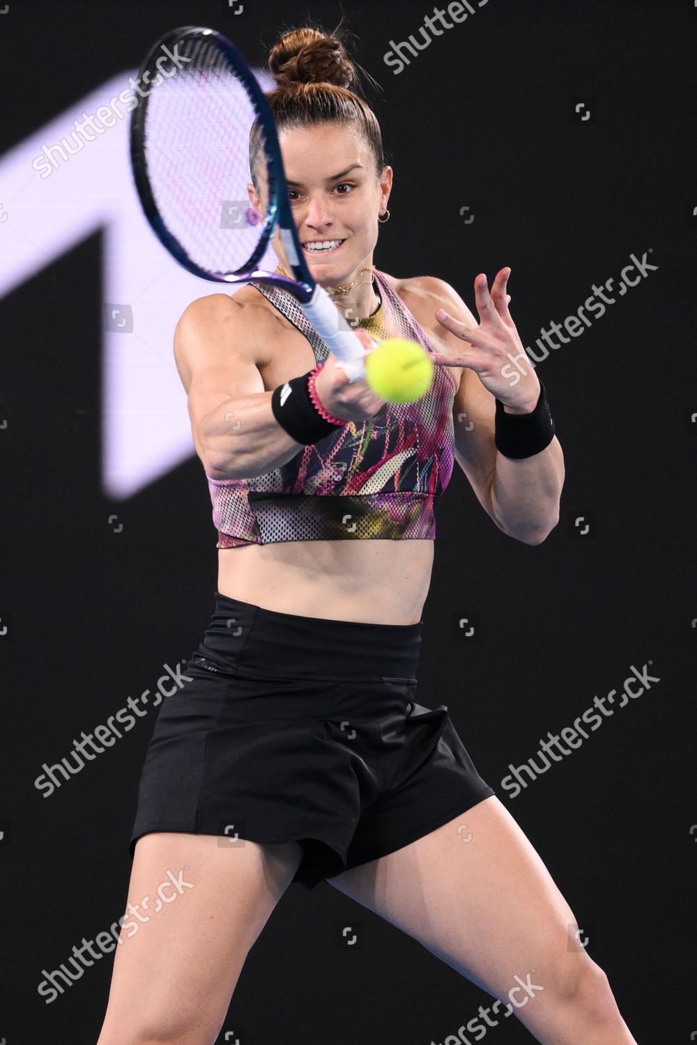 Maria Sakkari Action During Her Second Editorial Stock Photo - Stock ...