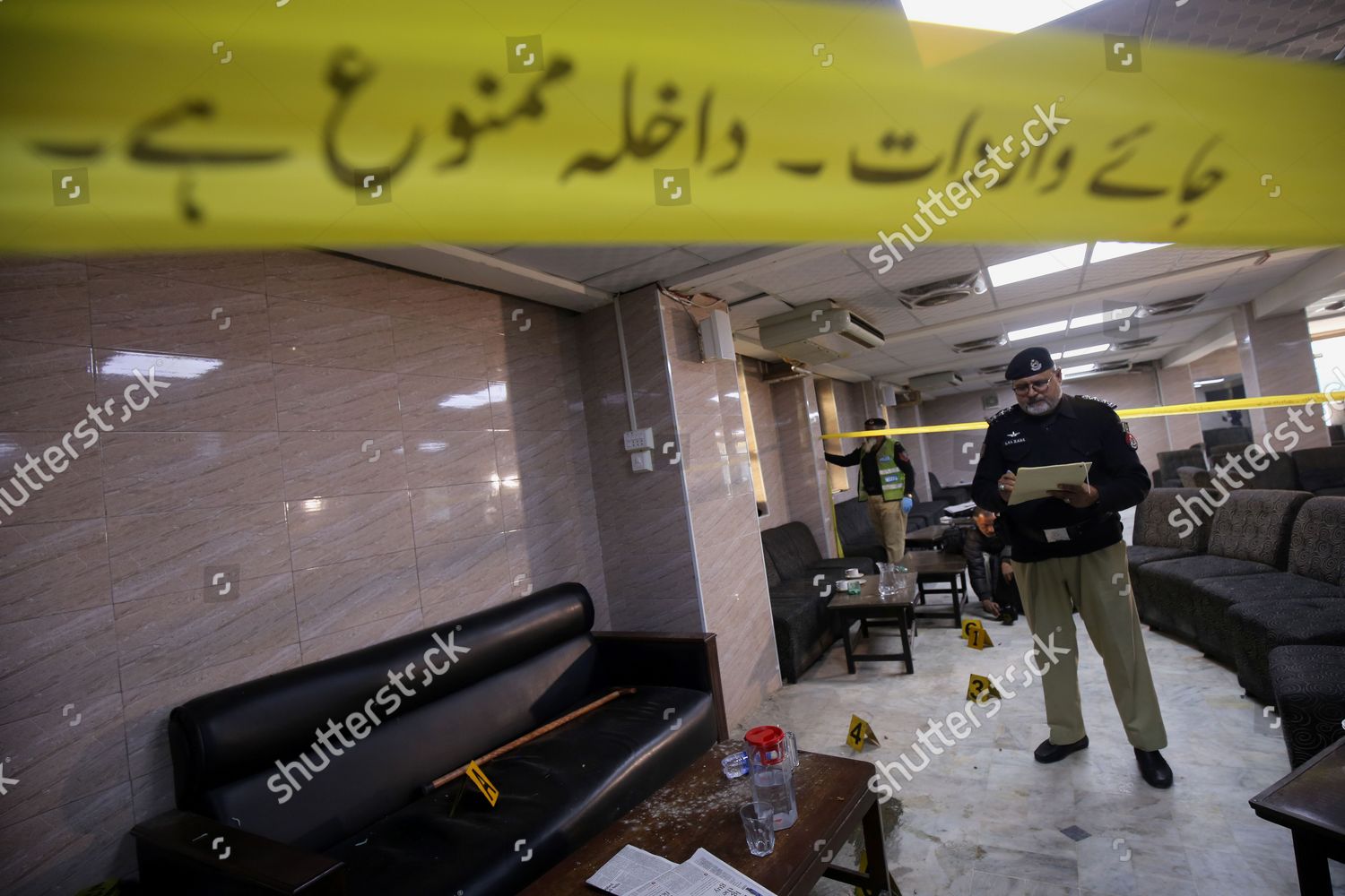 Pakistani Security Officials Inspect Crime Scene Editorial Stock Photo ...