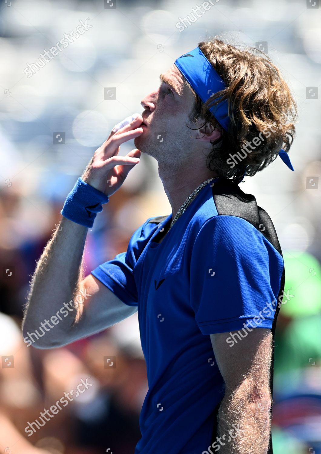Andrey Rublev Russia Reacts After Defeating Editorial Stock Photo ...