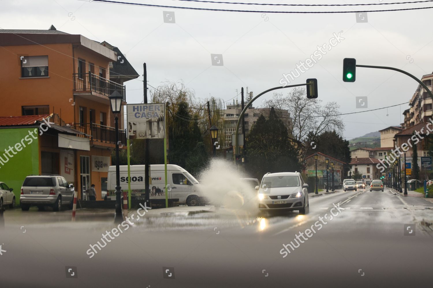 Colindres Spain Vehicle Passes Raising Water Editorial Stock Photo ...