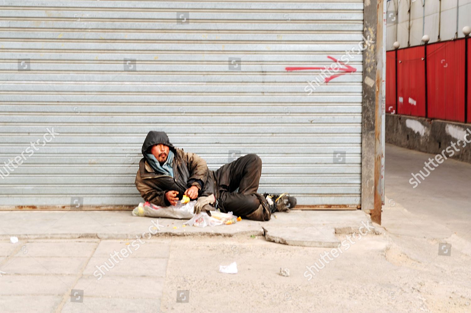Homeless Man Hutong Beijing China Editorial Stock Photo - Stock Image ...